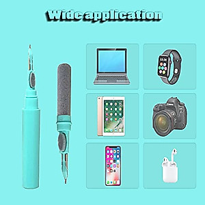 Earbuds Cleaning Pen,Multifunctional Airpods Cleaner,3-in-1 Earpods Cleaning Kit with Soft Brush Apply to Airpod, Earbud and Bluetooth Earphone Charging Case Cleaning Tools (Green)