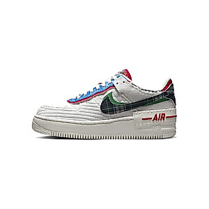 Women's Air Force 1 Shadow - Size 7 US - Sail/Multi-Color-Classic Green