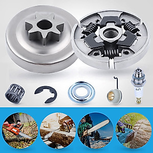 Adefol Chainsaw 3/8" 7 Teeth Clutch and Sprocket Precision Design for Stihl MS310 MS390 029 039 Replacement Parts with Needle Bearing Washer E-Clip Worm Gear for 1125 160 2002, 1125 640 2000