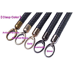 Wento 15 inch Braided Handles Dia.15mm PU Leather Handles for Women Replacement Handbag Tote Replacement Handbag Handles