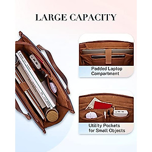 Missnine Tote Bag for Women Denim Teacher Bag Casual Work Bags 15.6 inch Shoulder Bag for Office Business