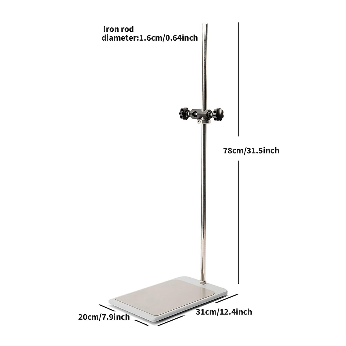 ONiLAB 18900258 Universal Plate Stand with Support Rod and Clamp for Overhead Stirrer