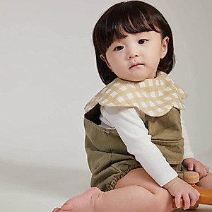 Konny Baby Bibs 5-Pack, 360 ​​° Rotate, Soft and Absorbent Bandana Drooling Newborn Essentials Burp Cloths for Boys Girls (Set4)