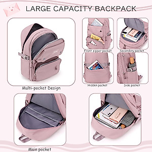 Kids Cute Bunny Casual Backpack Girls Elementary and Middle School Bag Teenage Travel Bag Waterproof Book Bag