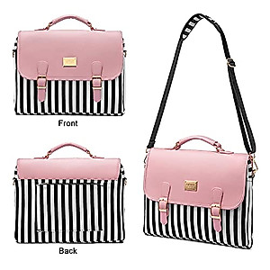 LOVEVOOK Computer Bags for Women, Laptop Bag 14 Inch, Laptop Case with Trolley Sleeve, Pink Messenger Bag, Super Cute Laptop Sleeve