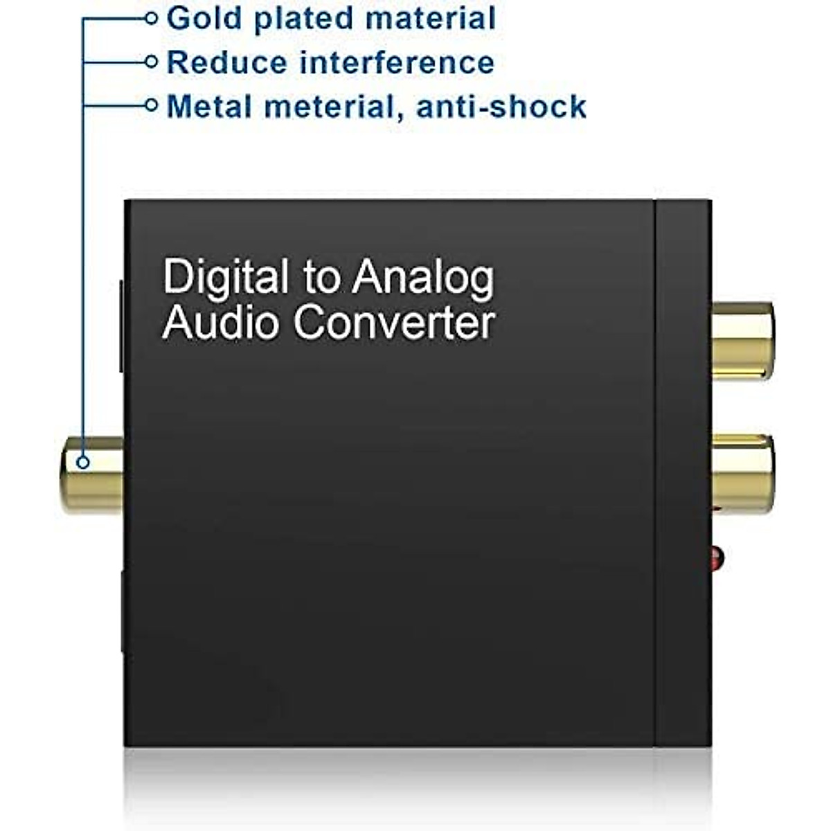 DAC 192KHz Digital to Analog Audio Converter, Optical to RCA Adapter with Optical Coaxial Cable, Toslink Optical to 3.5mm Adapter for PS4 HD DVD Home Cinema Systems