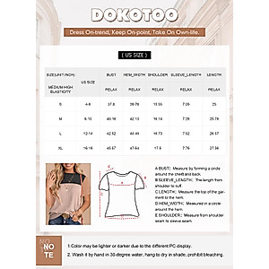 Dokotoo Womens Tops Color Block Short Tee Shirts Cute Going Out Shirt Summer Knit Top Cruise Outfits Casual Striped Tunics Blouses Spring Tops for Women 2025 Gray X-Large