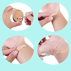 MEICOLY Scar Wax Kit with Spatula,Fake Nose Putty for Santa Christmas Makeup,SFX Scar Makeup,Fake Scar Modeling Wax for Realistic Scar,Wound and Cut,Halloween Special Effects Makeup,Light,(1.67Oz)