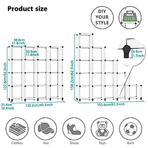 DINMO 16 Cubes Storage Organizer, Bookcase, Display Shelf with Wooden Mallet, Cabinet Storage for Kids, Adult, Office, Bedroom, Bathroom, White