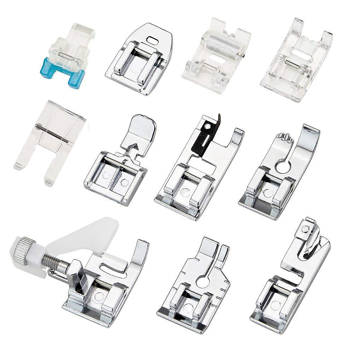 11Pcs Sewing Machine Presser Feet Kit - Durable & Versatile
