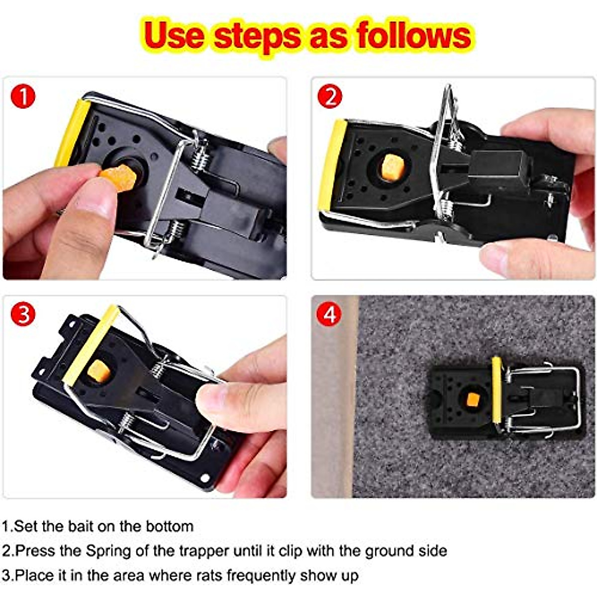 Mouse Traps, Mouse Trap Quick Effectively, Mouse Traps Indoor for Home, Safe Mice Traps for House Indoor, Mouse Traps Outdoor, Mice Trap Safe for Family and Pet 12 Pack