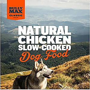 Bully Max Classic Fresh Catch Chicken, Rice & Fish Recipe - Slow-Cooked, Nutritious Puppy & Dog Food, Large Kibble Wholesome Dog Food, Natural Dog Food w/Added Vitamins, Minerals, & Nutrients, 12 lbs