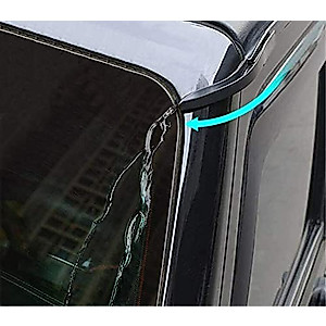JUNLELI Roof Rain Gutter Extensions Hardtop Diverter Channel Guard for Jeep JK JKU Wrangler 2007-2017 2/4Doors Car Exterior Accessories