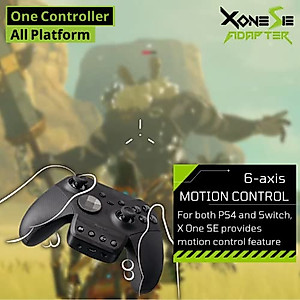 Brook Xone SE Adapter - Type C Version, for XB Elite Series 2 and XB X/S Controllers on XB X/S, Switch, PS4 Gaming Consoles and PC(XID), Supports Motion Control, Turbo, Remap, Audio Function