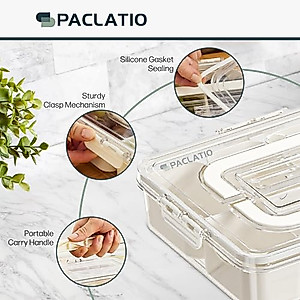 spaclatio Snack Box Container and Divided Serving Tray with Lid and Handle, Dishwasher Safe 8 Removable Compartments Snackle Box Container Multi-purpose as Fruit Tray for Picnic, Beach 1 Pack (White)