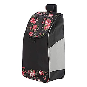 Shopping Cart Replacement Bag - 39L Trolley Replacement Bag, Portable Waterproof Oxford Cloth Trolly Bag Shopping, Folding Shopping Hand Cart Replacement Bag L35X W20X H35cm (Color : Black, Size : 1