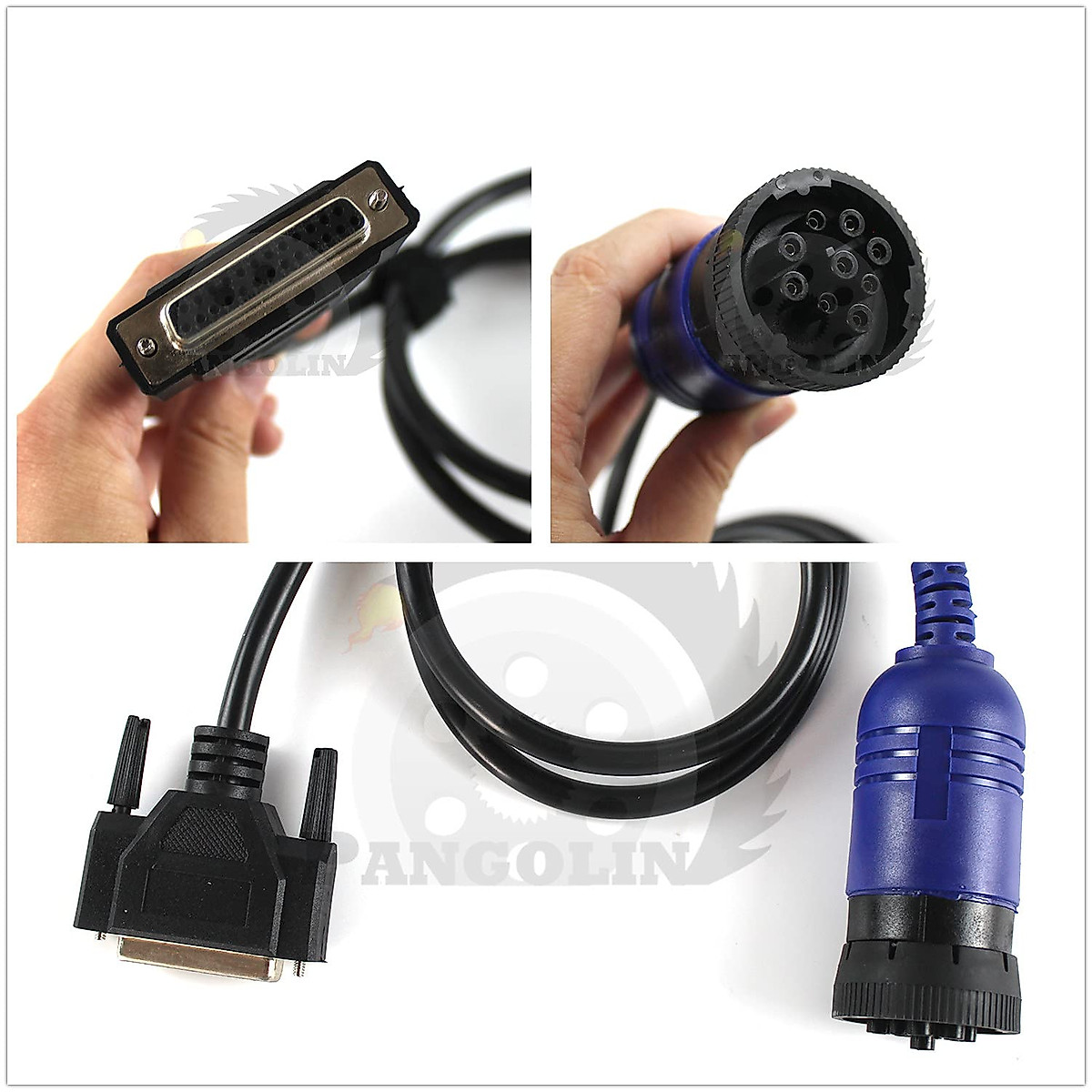 PANGOLIN 3165033 Inline 6 Data Link Adapter Diagnostic Tool for Cummins Diesel Engine Komatsu Excavator Aftermarket Parts Black