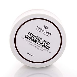 Henri et Victoria Shaving Soap For Men | Cognac and Cuban Cigars Fragrance | Smooth Shave, Lathers Up Nicely, Long-Lasting Scent | Triple Milled Soap, Canadian Made by Skilled Artisan 114 g (4 oz)