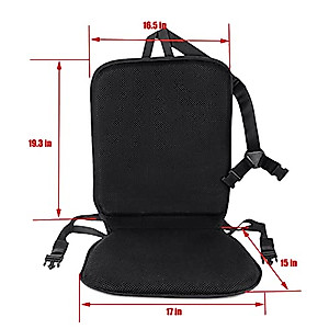 FOMI Premium All Gel Orthopedic Seat and Back Cushion Pad | Upper Lower Back Support Pillow for Car, Office, Kitchen Chair | Pressure Sore, Coccyx Pain Relief | Prevents Sweaty Bottom | Foldable