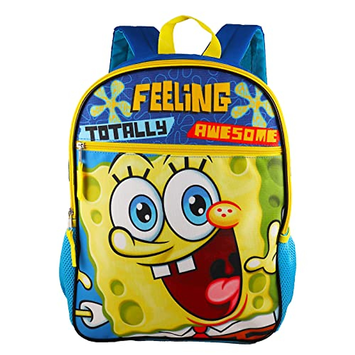 Spongebob Squarepants Backpack and Lunch Box Set for Boys Girls Kids ~ 3 Pc Bundle With Deluxe 16" Spongebob Backpack with Detachable Insulated Lunch Bag and Stickers (Spongebob School Supplies Bundle)