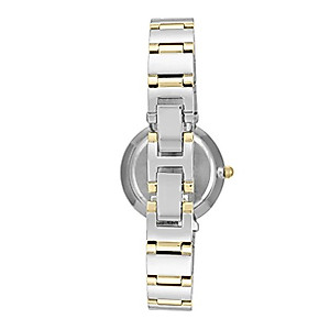 Anne Klein Women's AK/2435SVTT Diamond-Accented Two-Tone Bracelet Watch