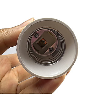 E27 to E26 E27 Light Socket Extender Adapter,Extension Flexible Socket Extender Adapter, E26 /E27 Screw Bulb Base Adapter Converter,Lamp Bulb Socket Extension, Lamp Holder Adapter (2 Pack)