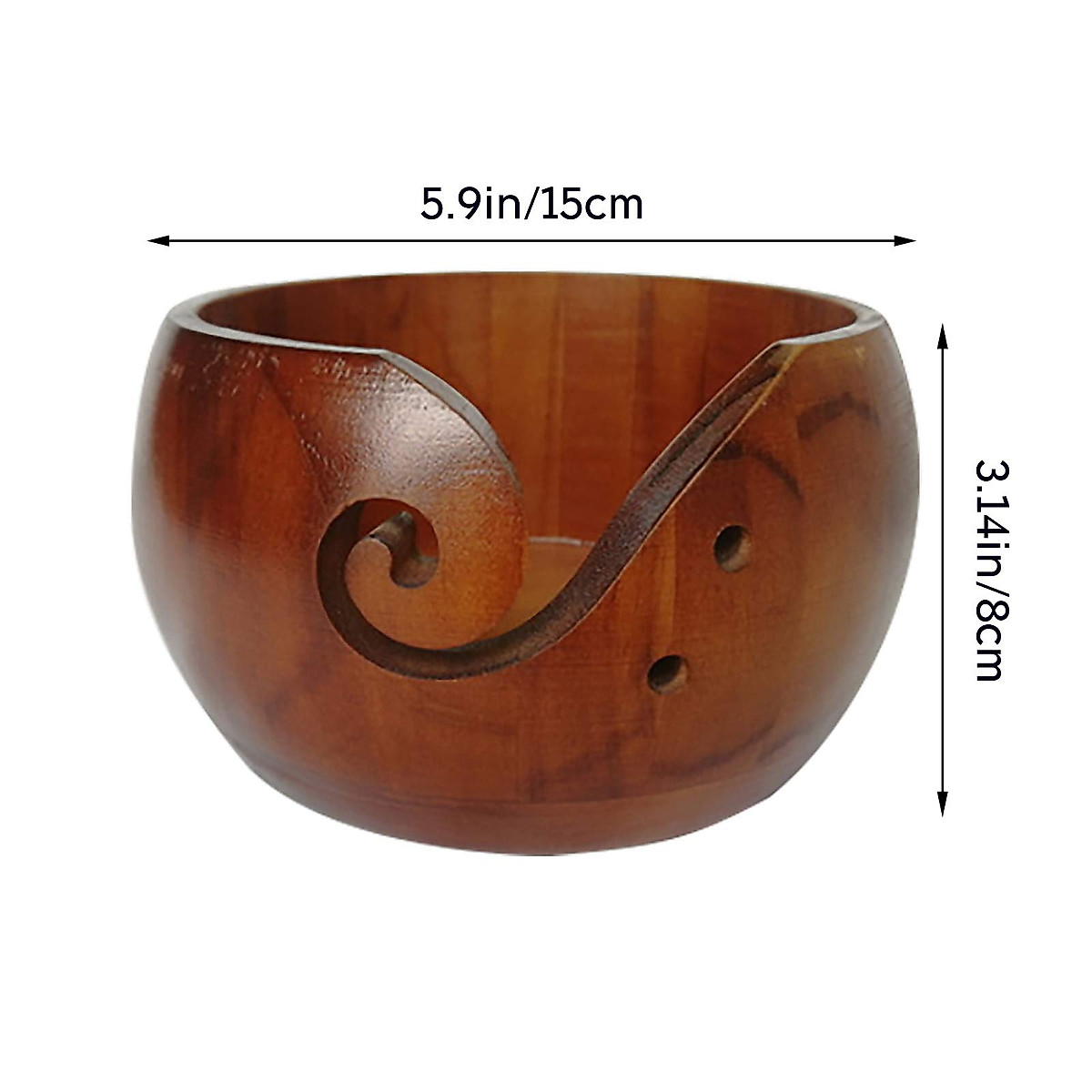Yarn Bowl Organizer Wood Storage Portable Holder Handmade for Knitting Crochet Easter Crafts for Kids (E, One Size)