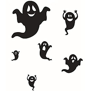 DNVEN Halloween Happy Little Ghosts Funny Monsters Scream Wall Decals Window Stickers Halloween Decorations for Kids Rooms Nursery Party 27 inches x 33 inches