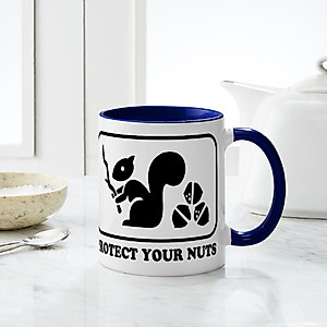 CafePress Protect Your Nuts Mug Ceramic Coffee Mug, Tea Cup 11 oz