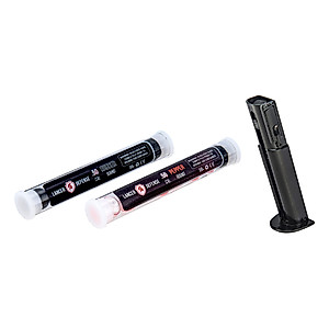 Lancer Tactical Scorpion 0.5 Caliber Non-Blowback Air Pistol - Less Lethal, Ideal for Home and Personal Defense, Police-Grade Pepper Projectile Gun-(Black Package)