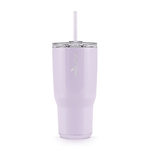 REDUCE Cold1 34 oz Tumbler with Lid and Straw - Vacuum Insulated Stainless Steel Water Bottle for Home, Office or Car; Reusable Cup with Leakproof Flip Lid, Keeps Drinks Ice Cold All Day - Gloss Lilac
