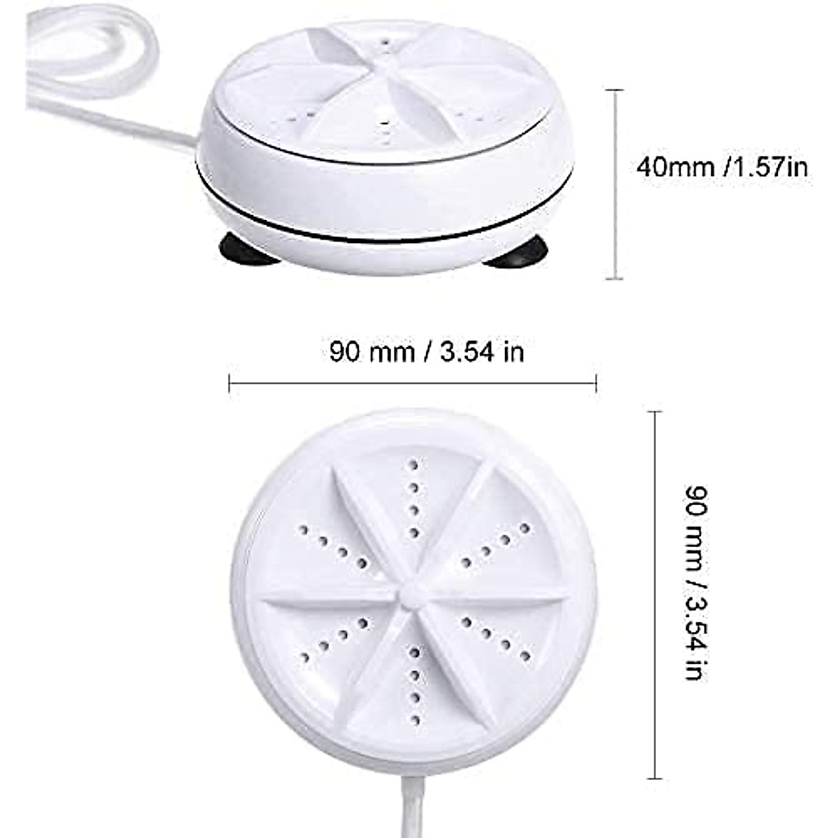 Mini Washing Machine Portable Turbine Washer,Portable Washing Machine with USB and Speed Control for Travel Business Trip or College Rooms (Washer)