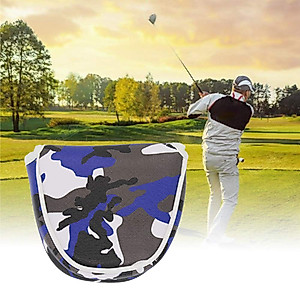 SEACLOUD Mallet Putter Cover Headcover Golf Club Head Covers 2ball Camouflage with Magnetic Closure for Scotty Cameron