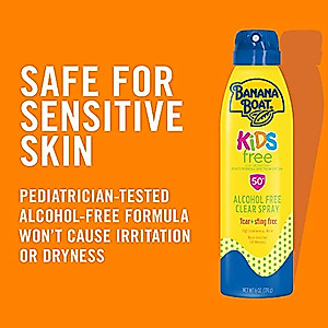 Banana Boat Kids Sport Sunscreen Spray SPF 50, 6oz | Kids Sunscreen Spray, Kids Sunblock Spray, Oxybenzone Free Sunscreen for Kids, Alcohol Free Sunscreen, Spray Sunscreen SPF 50, 6oz