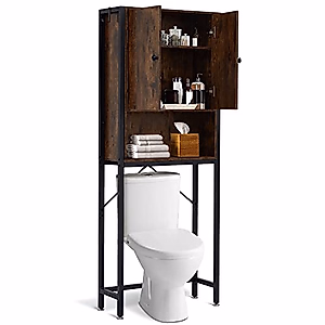 HLXZN Over The Toilet Storage Cabinet - Bathroom Space Saving Storage Organizer Cabinet, Bathroom Organizer Shelf, Toilet Storage Rack