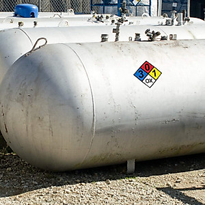 SmartSign NFPA Adhesive Label Kit (Placard, Digits & Symbols) | 17" Tall (Tip-to-Tip) Diamond Laminated Vinyl, Made in USA