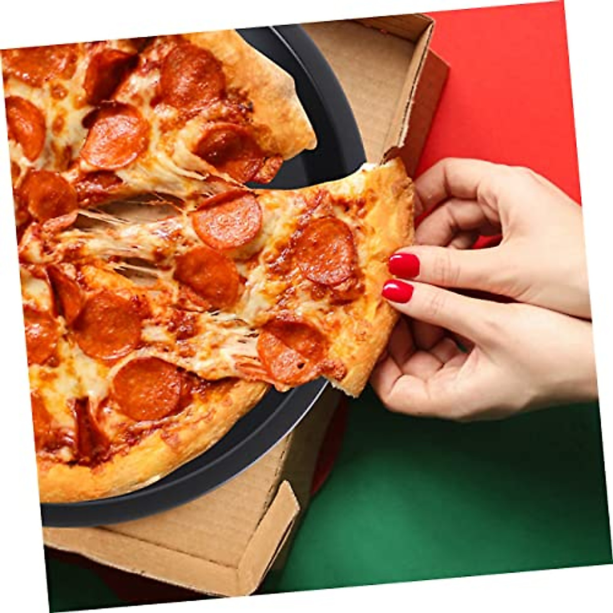 Hemoton 15 Pcs Pizza Plate Cake Tray Pizza Screen Mini Accessories Round Bread Pan Bread Baking Molds Pizza Crisper Tray Oven Pan for Kitchen Carbon Steel Pizza Pan Reusable Baking Tray