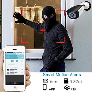 SV3C POE Camera, 4MP POE IP Security Camera Outdoor(Wired), Motion Detection, HD Infrared Night Vision, Metal Shell, IP66 Waterproof, Onvif Conformant, Support SD Card Record, RTSP, APP, PC