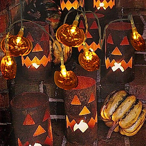 CCOOfhhc Halloween String Lights, 20/40 LED Pumpkin Halloween Lights Indoor Outdoor Party and Christmas Decoration Warm White