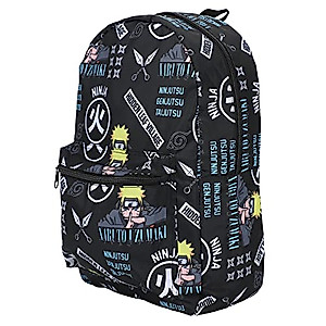 Bioworld Naruto Shippuden Ninjutsu Sublimated Print Adult 17" Laptop Backpack