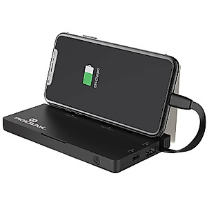 PIGEBAK Trio Ultra Slim Power Banks and Charging Station 8000mAh Portable Charger with Built in Cables Compatible with Phones, Tablets, Headphones, Speakers and More