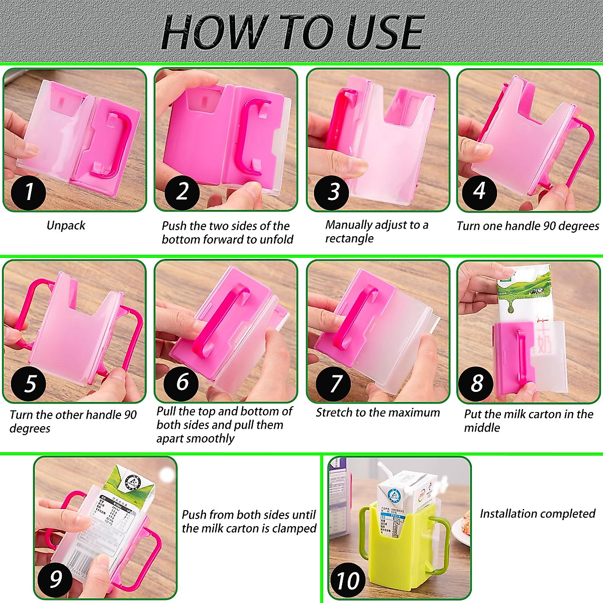 ARTICHIC Baby Pouch Holder No Squeeze、Baby Pouch Holder No Spill 、Pouch Food Pouches、Juice Box Holder - Anti-Squeeze Yogurt Pouch Reusable Toddler Essentials 2 Pack