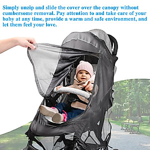 Stroller Sun Shade (Universal) - UV Protection - Breathable - Sun Protection for Strollers - Large Stroller Shade (Transparent) - Accessories for Strollers