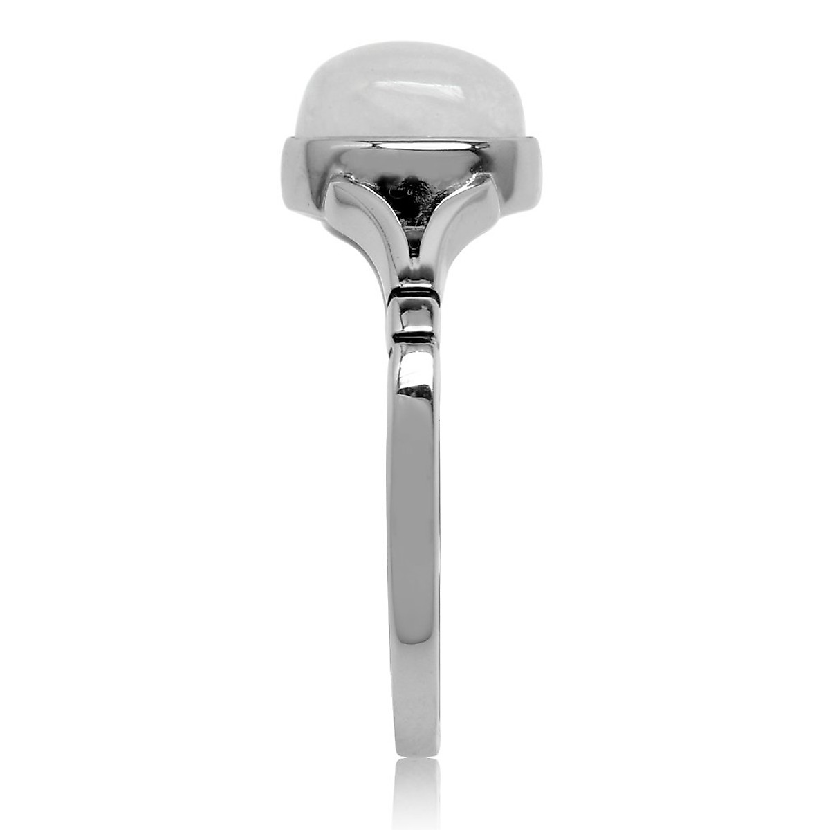 Silvershake 8X6mm Natural Oval Shape Moonstone 925 Sterling Silver Solitaire Ring Size 8