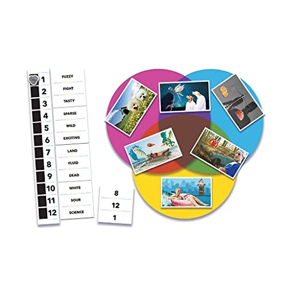 Venn Board Game | Family Game for 2+ Players | Cooperative & Competitive Gameplay Variations | Creative Word Association Game Featuring Unique Gameplay & Custom Artwork | Ages 10+