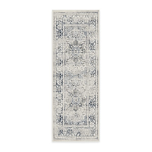 RUGGABLE – Sarrah Blue Quartz – Machine Washable Runner Rug – Pet & Child Friendly – Stain & Water Resistant – Non-Slip – 2.5'x7'