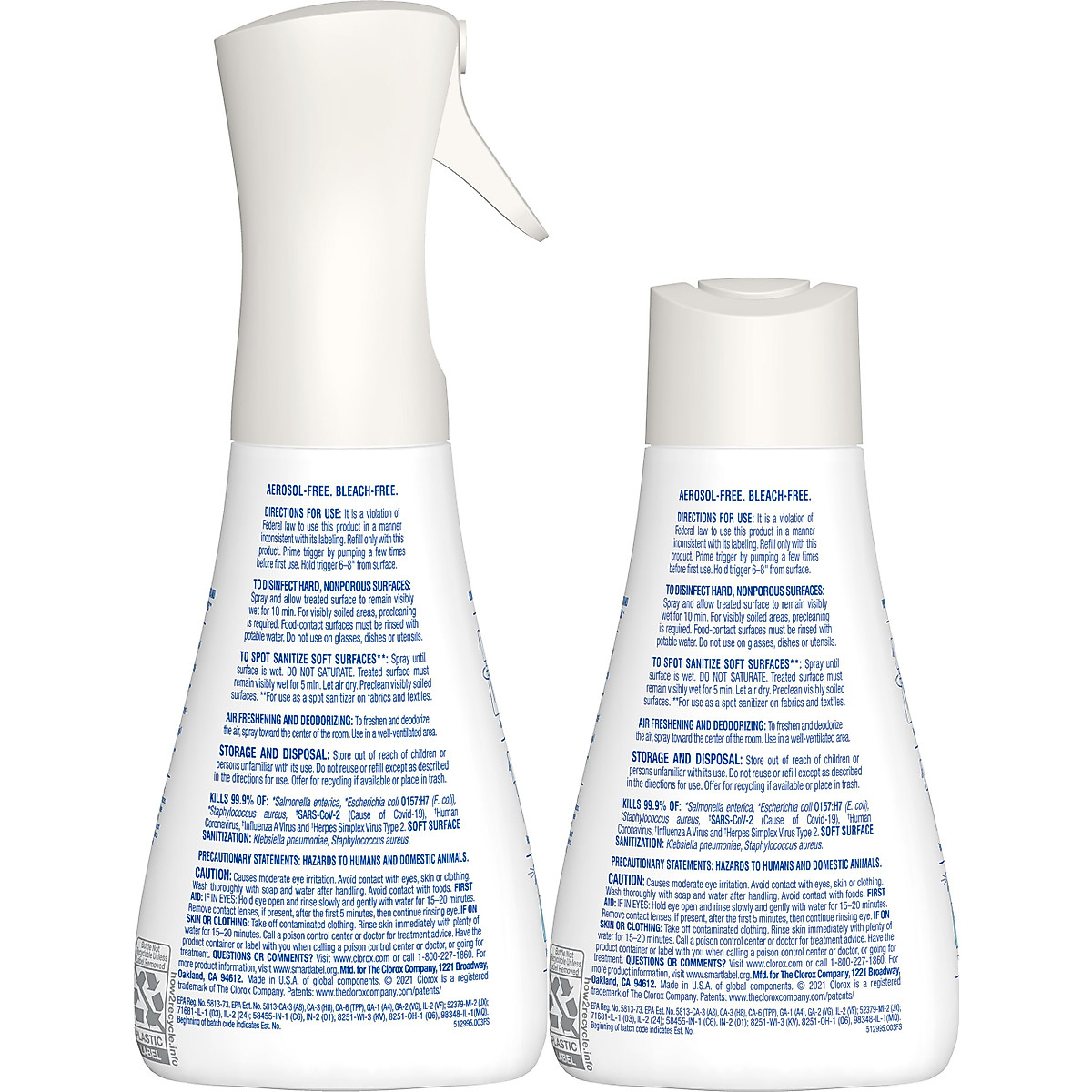 Clorox Disinfecting Mist, Multisurface Cleaner, Lemon and Orange Blossom, Sanitizing Spray & Refill, 16 Ounces