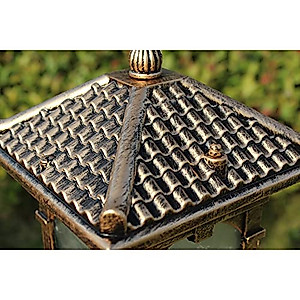 MODEBHD Outdoor Post Lights Bronze Fixtures，Balcony Pillar Lamp Outdoor Courtyard Waterproof Column Lamp Continental Wall Lamp Villa Door Lamp Aluminum Decorative Columns Post Lantern