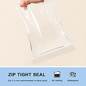 joybest 500 Count - 4 x 6 Inch Reclosable Clear Plastic Zip Poly Bags, Resealable Lock Seal Zipper Bags for Photos, Prints, Crafts, Storage & Packaging
