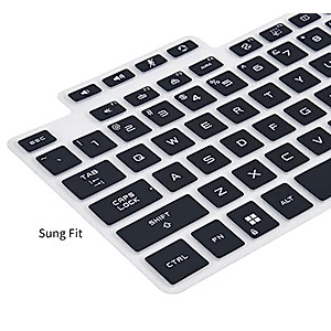 Keyboard Cover for 2023 2022 ASUS TUF Gaming F15 FX507ZM FX507ZC FX507VU / A15 FA507NU / A16 FA617NS / TUF Dash 15 FX517ZM, TUF Gaming F17 FX707 / A17 FA707 FA707RM 17.3 Gaming Laptop -Black